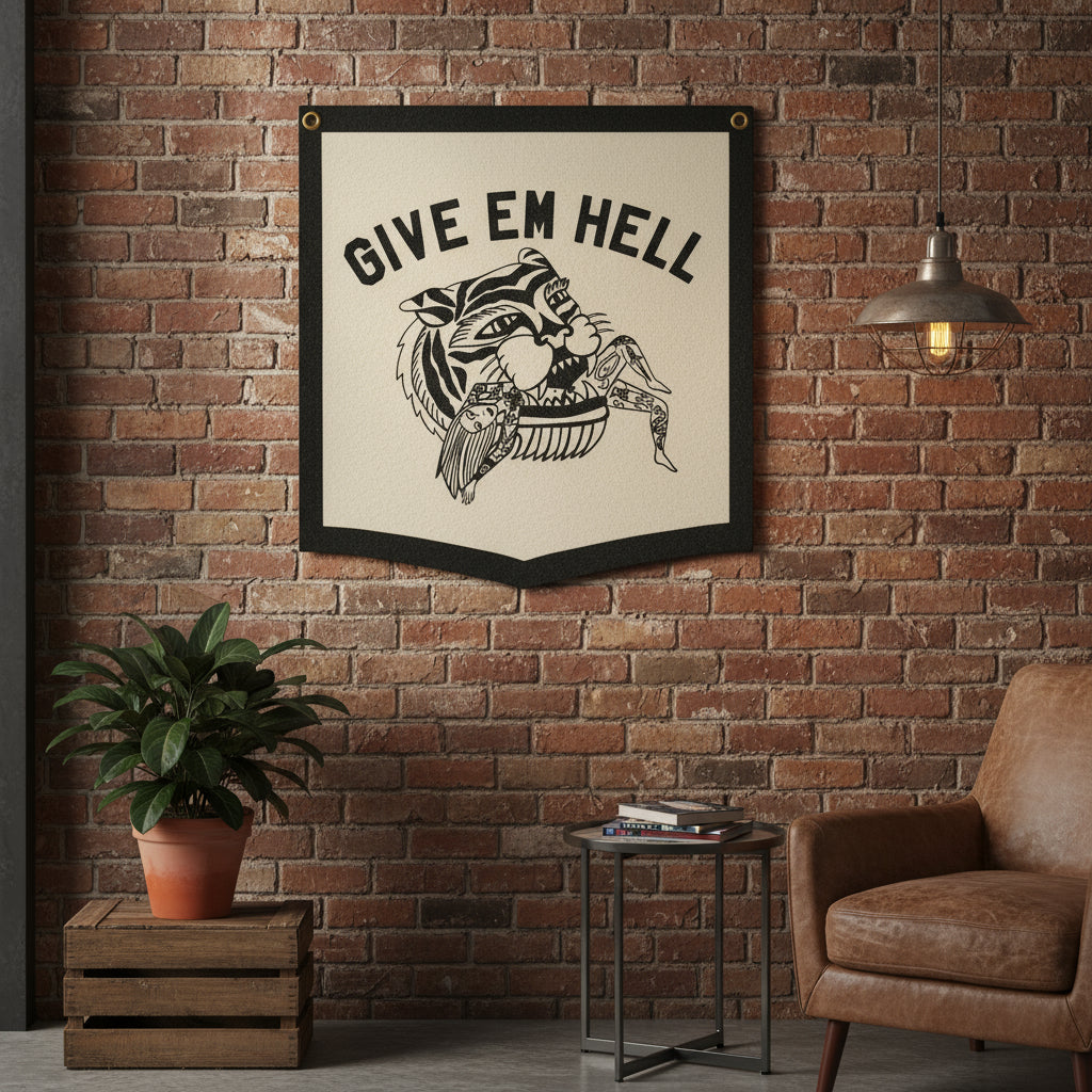 Give Em Hell Pennant Banner - Genterie Supply Co.